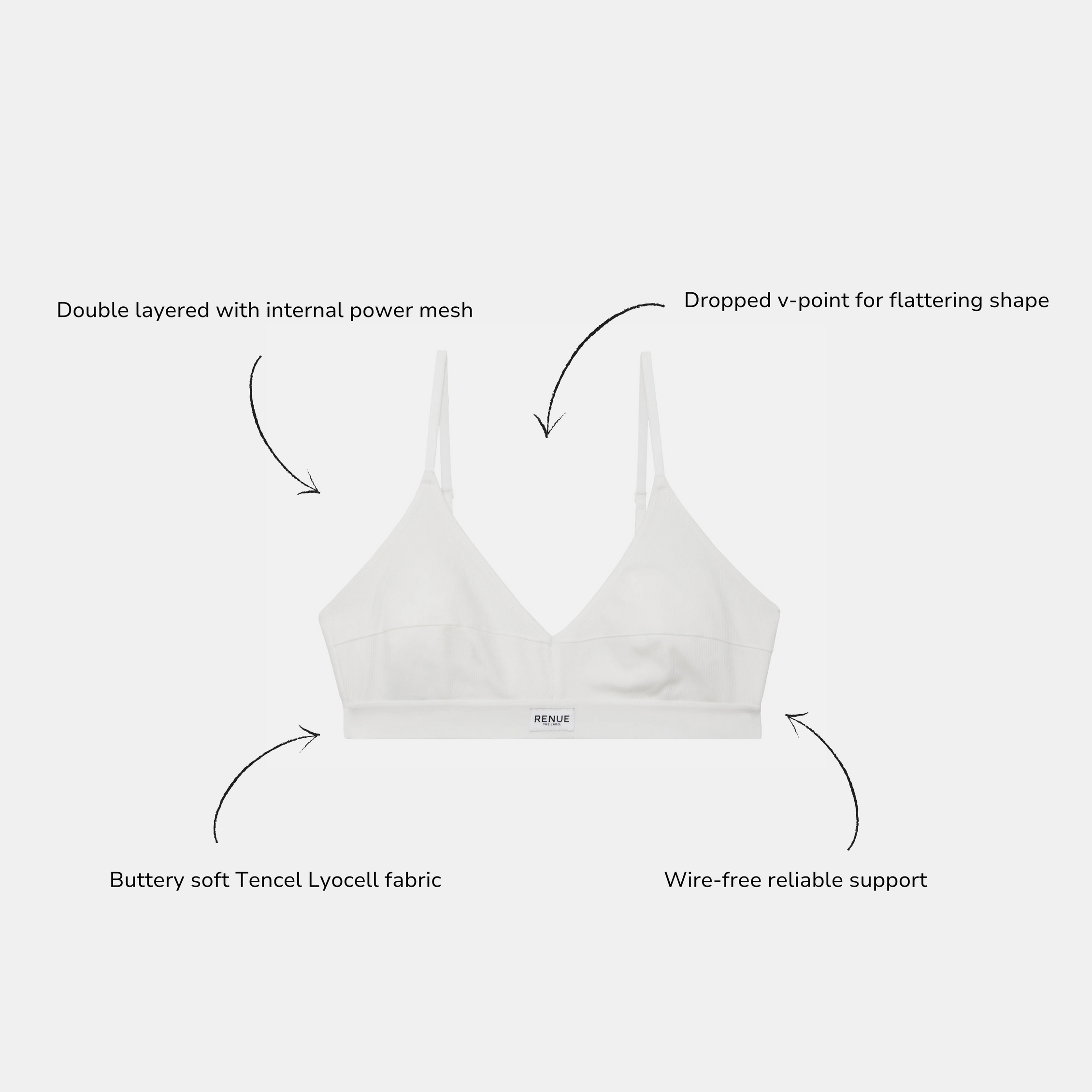 Soft Cup Bralette - White – RENUE